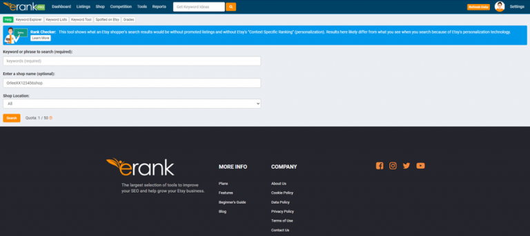 Rank Checker: eRank's Free SEO Tool - eRank Help